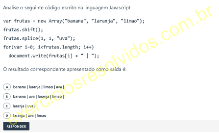 Analise o seguinte código escrito na linguagem Javascript:va ...